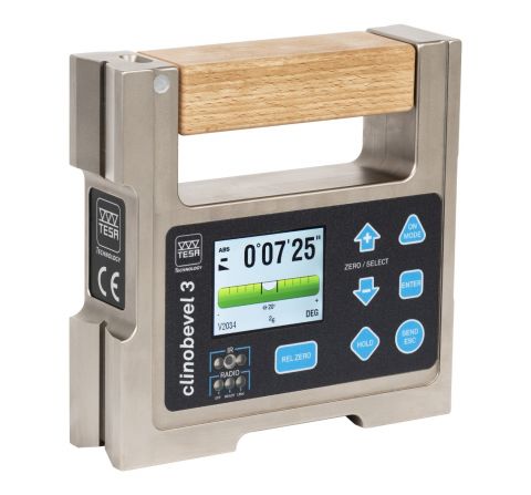 Tesa 05330210 Clinobevel 3 Inclinometer ±60 degree Cast Iron Construction